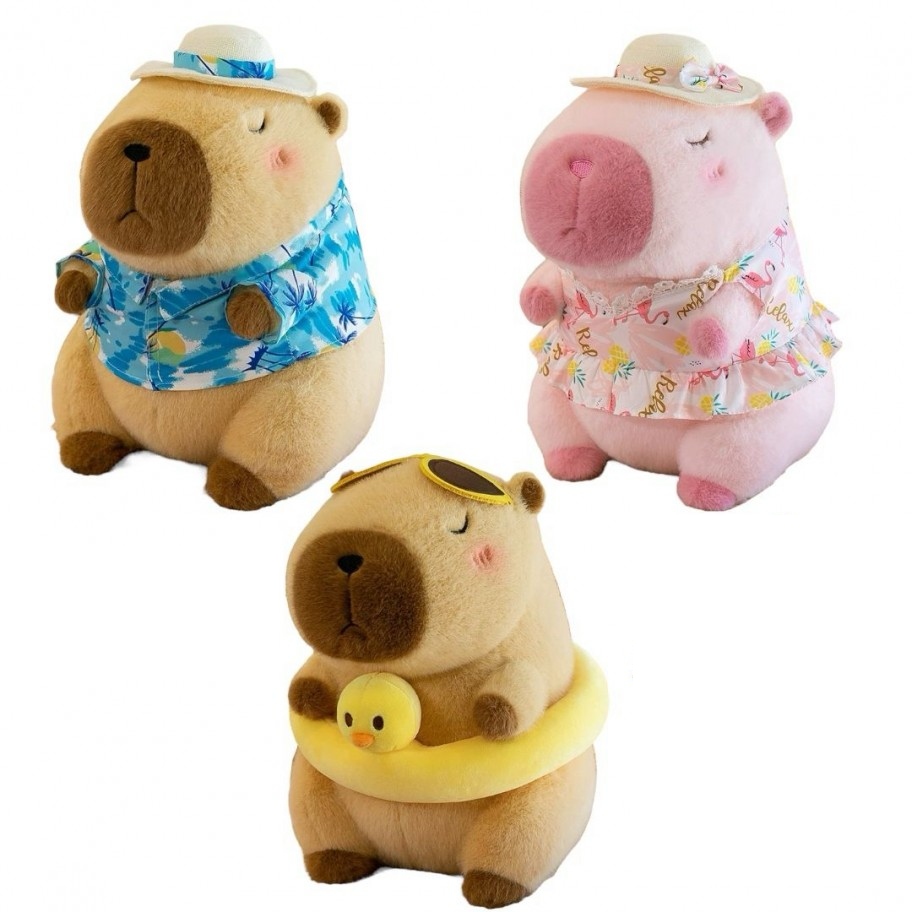 Peluche Capibara Camisa 25cm #PS891** – Peluchesalmayor.com.ve