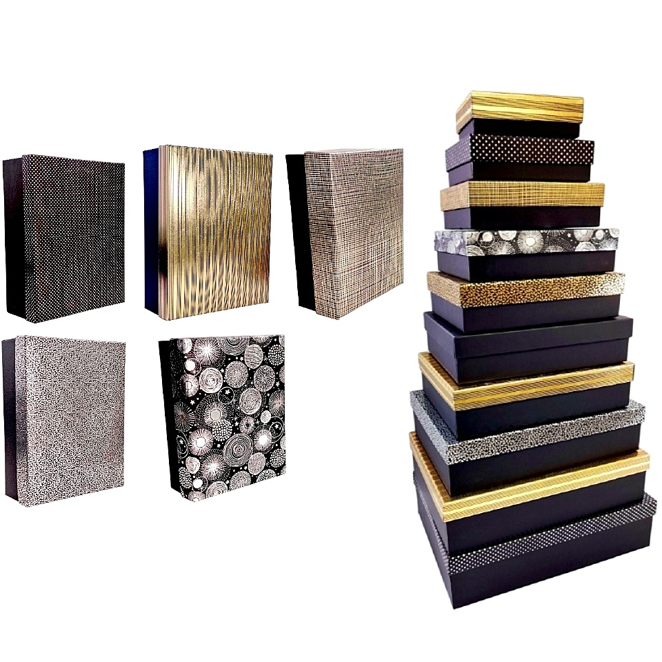 Cajas Duras Negro Pack x10 – Peluchesalmayor.com.ve