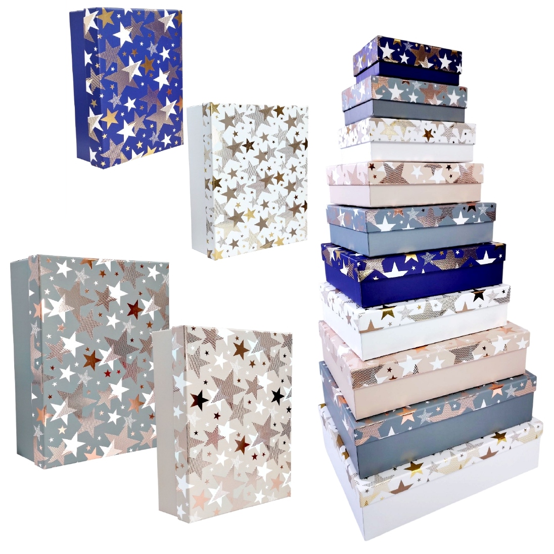 Cajas Duras Estrellas Pack x10 – Peluchesalmayor.com.ve